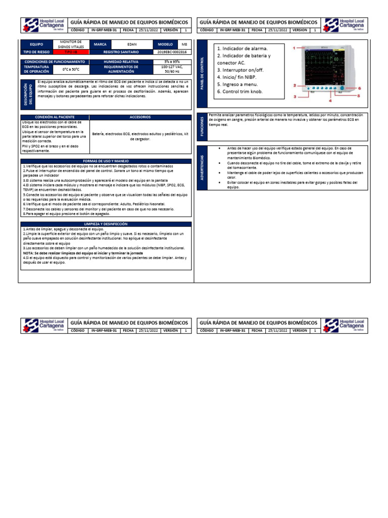 Monitor Edan m8 | PDF