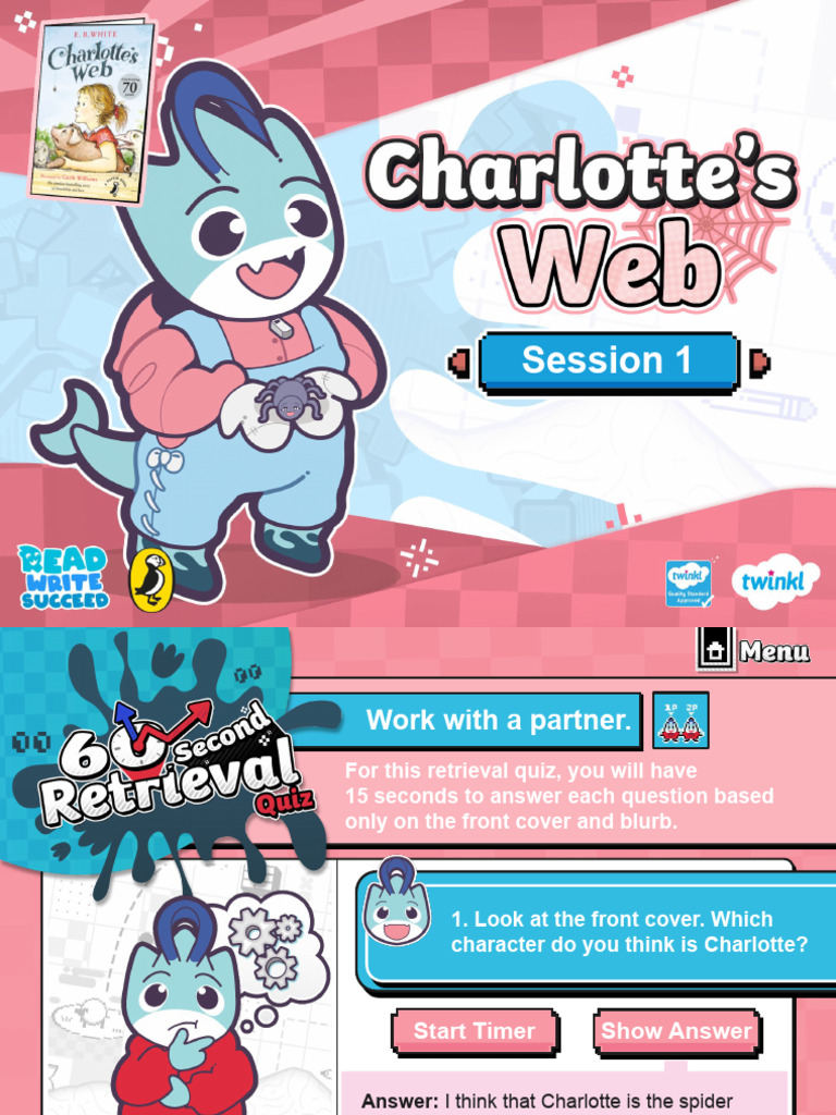 Charlotte's Web: Chapters 1 & 2 Overview | PDF