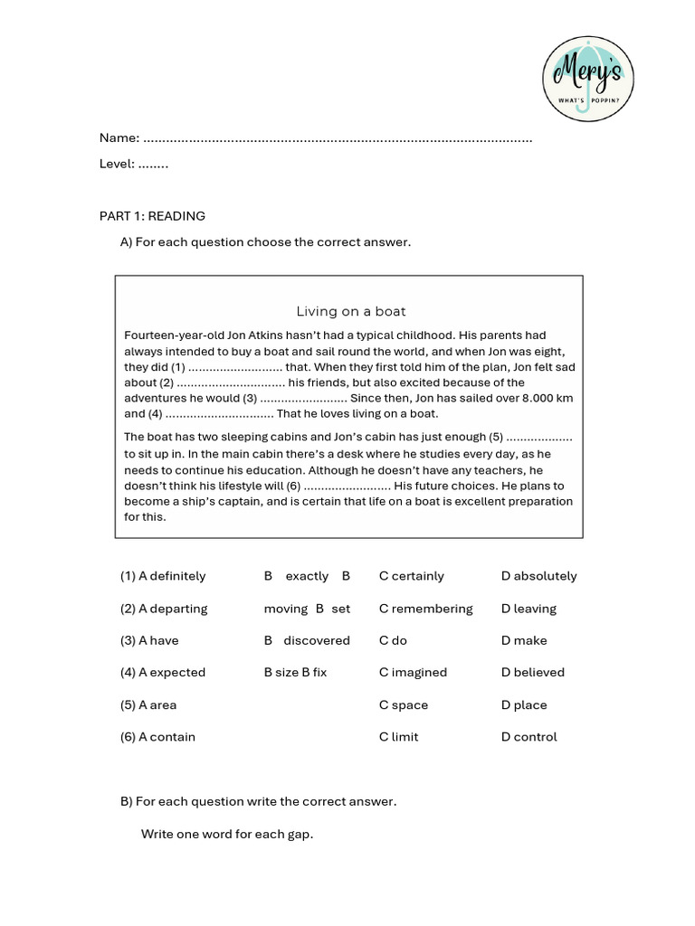 Reading and Writing Activities for Teens | PDF
