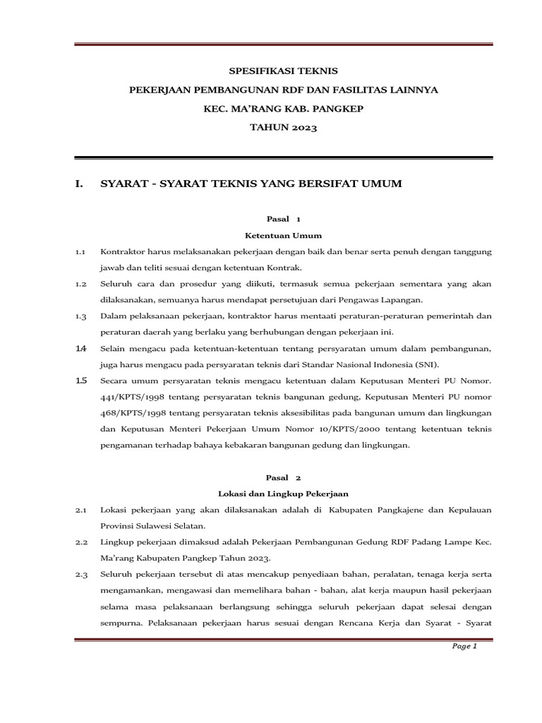 Spesifikasi Teknis RDF | PDF