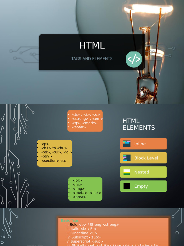 Lecture 2 - Web Development - HTML | PDF | Html Element | Hyperlink