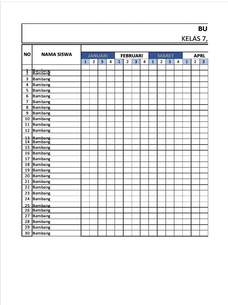 PDF Contoh Buku Kas Kelas Format Excel Compress | PDF