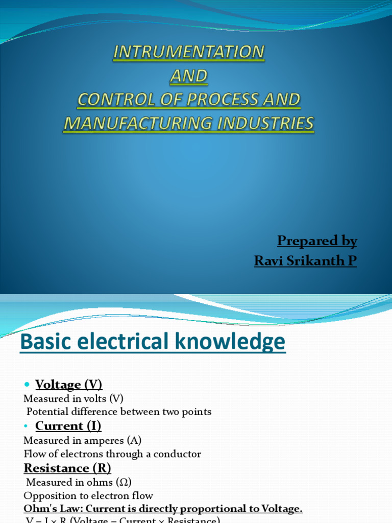 Pressure Control Instruments Overview | PDF | Voltage | Analogue ...