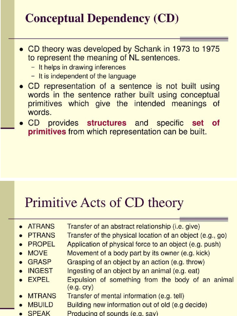 Conceptual Dependency | PDF