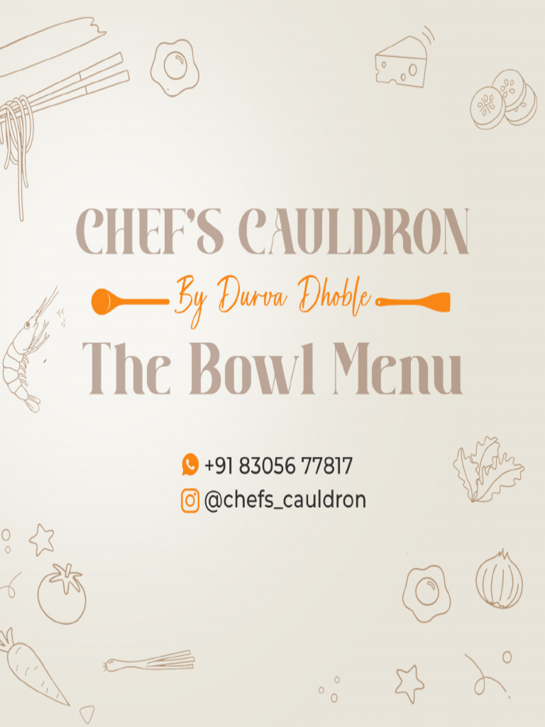 The Bowl Menu | PDF