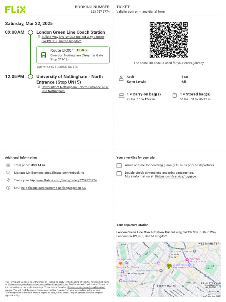 Ticket London Nottingham 3237573774 | PDF | Passenger Rail Transport ...