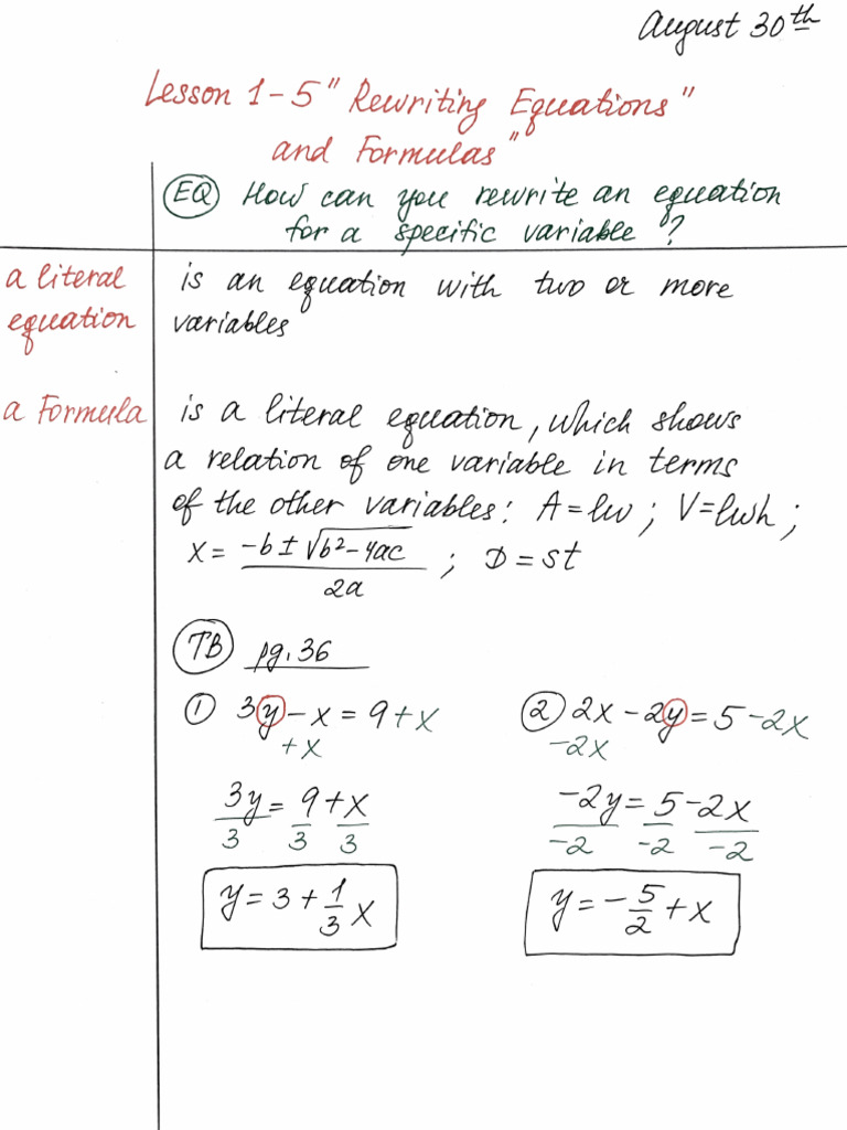 Lesson 1-5 Notes | PDF