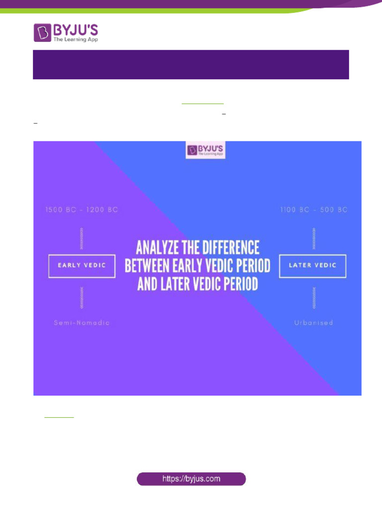 Difference Between Early Vedic Period and Later Vedic Period | PDF | Vedas | Indian Religions