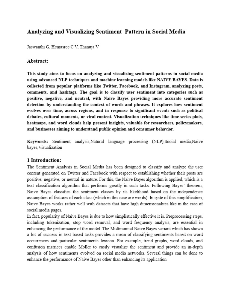 Team11 - Analysing Visualizing Sentiment Patterns in Social Media | PDF | Cognitive Science ...