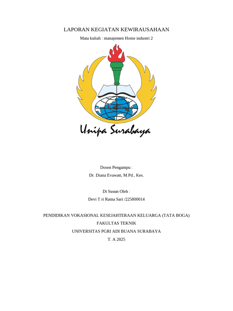 Laporan Kegiatan Kewirausahaan | PDF