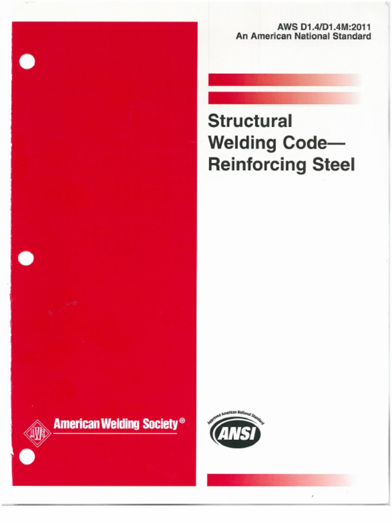AWS D1.4 - Structural Welding Code Reinforcing Steel | PDF