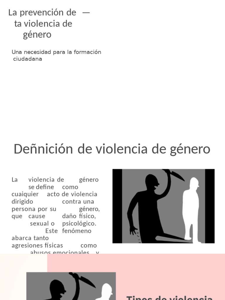 La Prevención de La Violencia de Género Como Una Necesidad para La ...