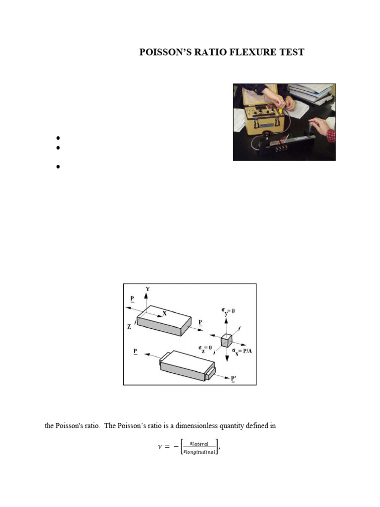 MAE CE 375 LabManual Exp3 Ch8 Poisson's Ratio | PDF | Stress (Mechanics) | Bending