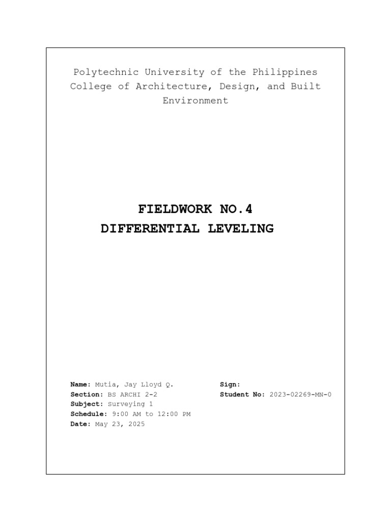 Fieldwork 4 | PDF