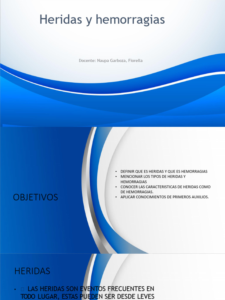 Heridas - Hemorragias - Quemaduras | PDF | Quemar | Herida