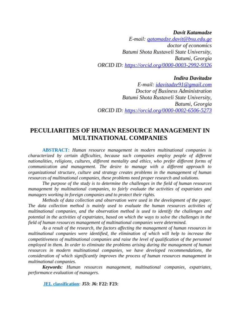 Katamadze Davitadze Article | PDF