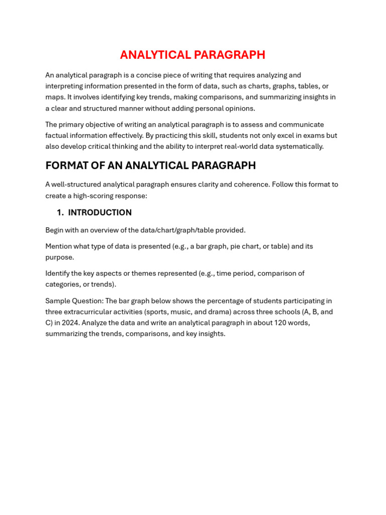 Analytical Paragraph 10th Class | PDF | Data | Logical Consequence