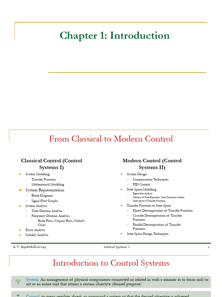 BEE 3206 Chapter 1 - Introdution | PDF | Control Theory | Applied ...