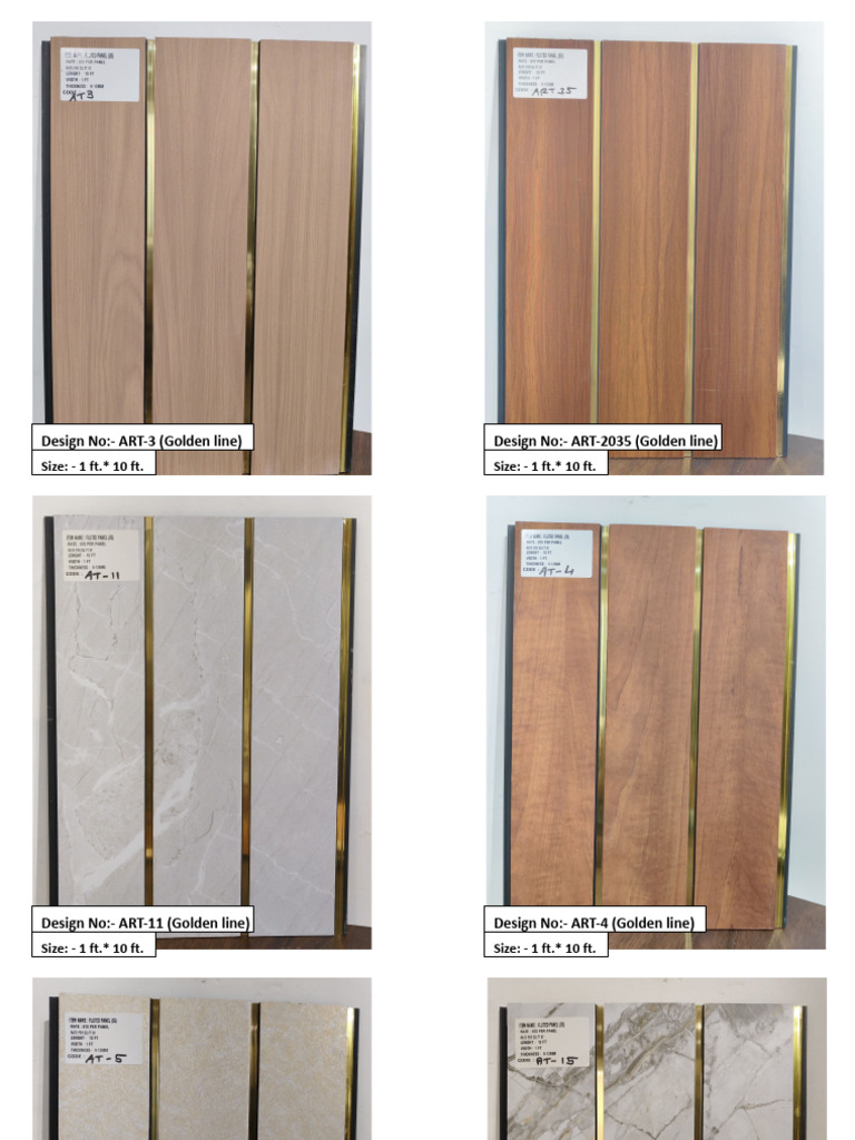 Fluted Panel (Golden & Silver Line Series) | PDF