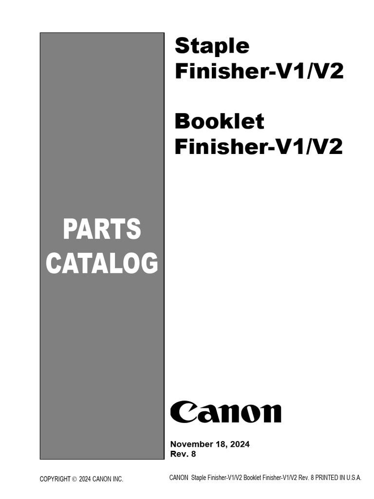 Staple Finisher V1/V2 Parts Catalog | PDF | Belt (Mechanical ...