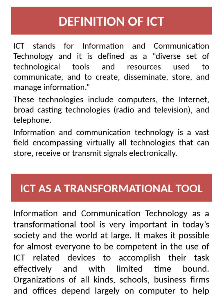 Introduction To Ict Week 1 Year 9 | PDF | Information And ...