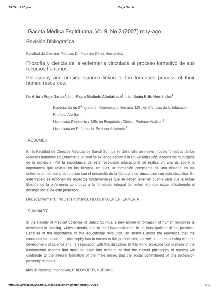 Filosofia y El Metodo Cientifico de Enfermeria | PDF | Conocimiento | Enfermería