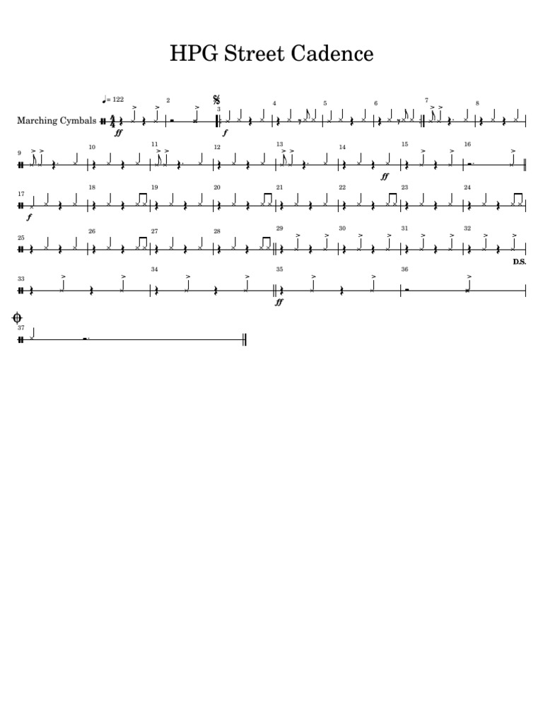 HPG Street Cadence - Marching Cymbals | PDF