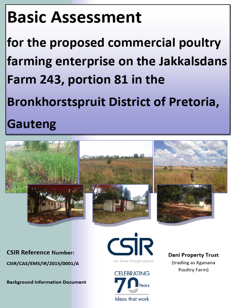 Basic Assessment for Poultry Farm Project | PDF | Wetland | Poultry Farming