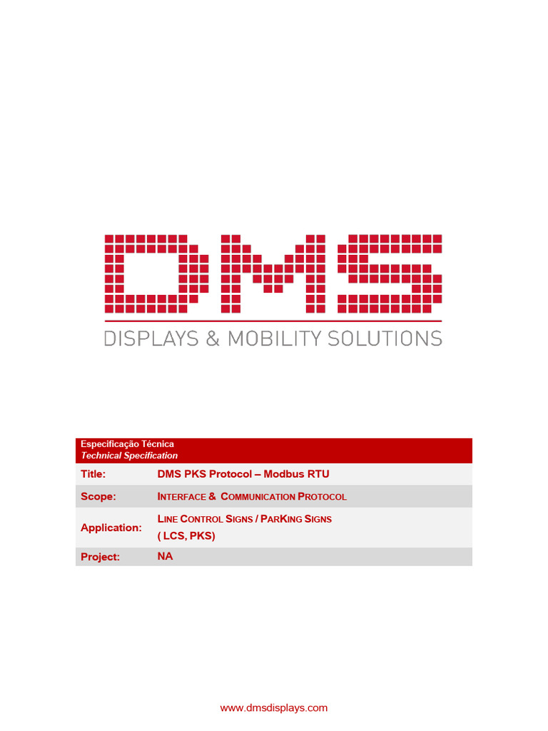 DMS PKS Modbus RTU Protocol Guide | PDF | Rede de computadores ...