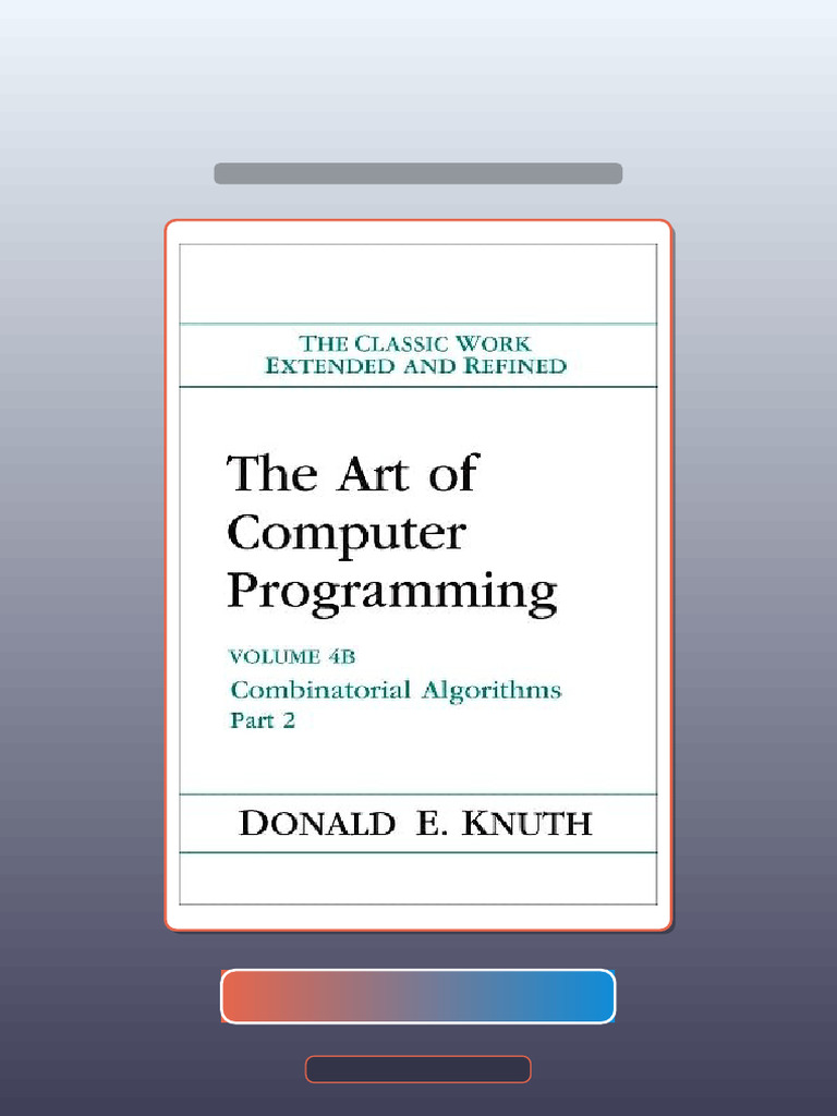 The Art of Computer Programming Volume 4B Combinatorial Algorithms Part 1st Edition HQ File Fast ...