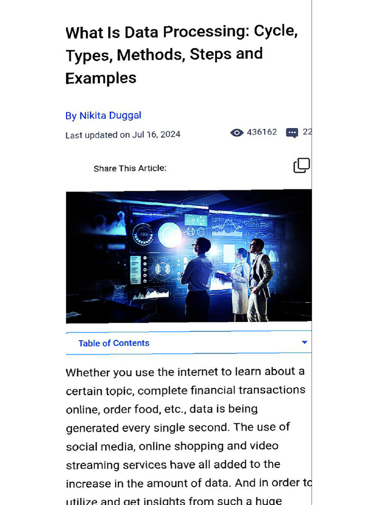 Data Processing | PDF