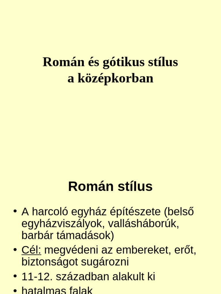 Roman Es Gotikus Stilus | PDF