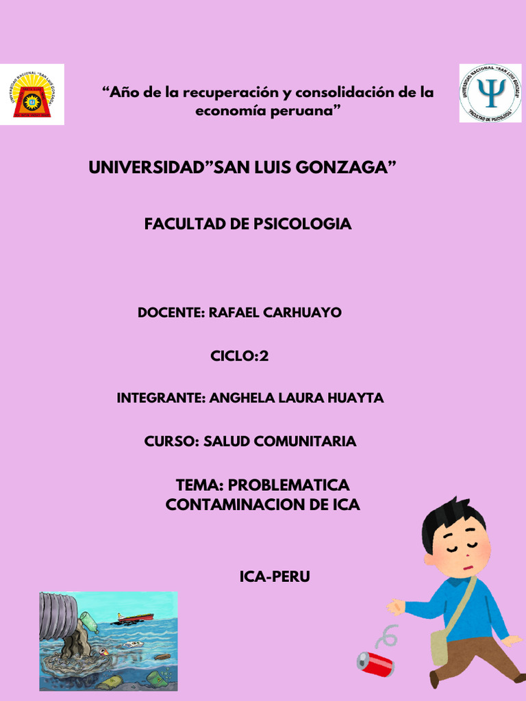Problemas de Contaminación en Ica | PDF | Contaminación | Residuos