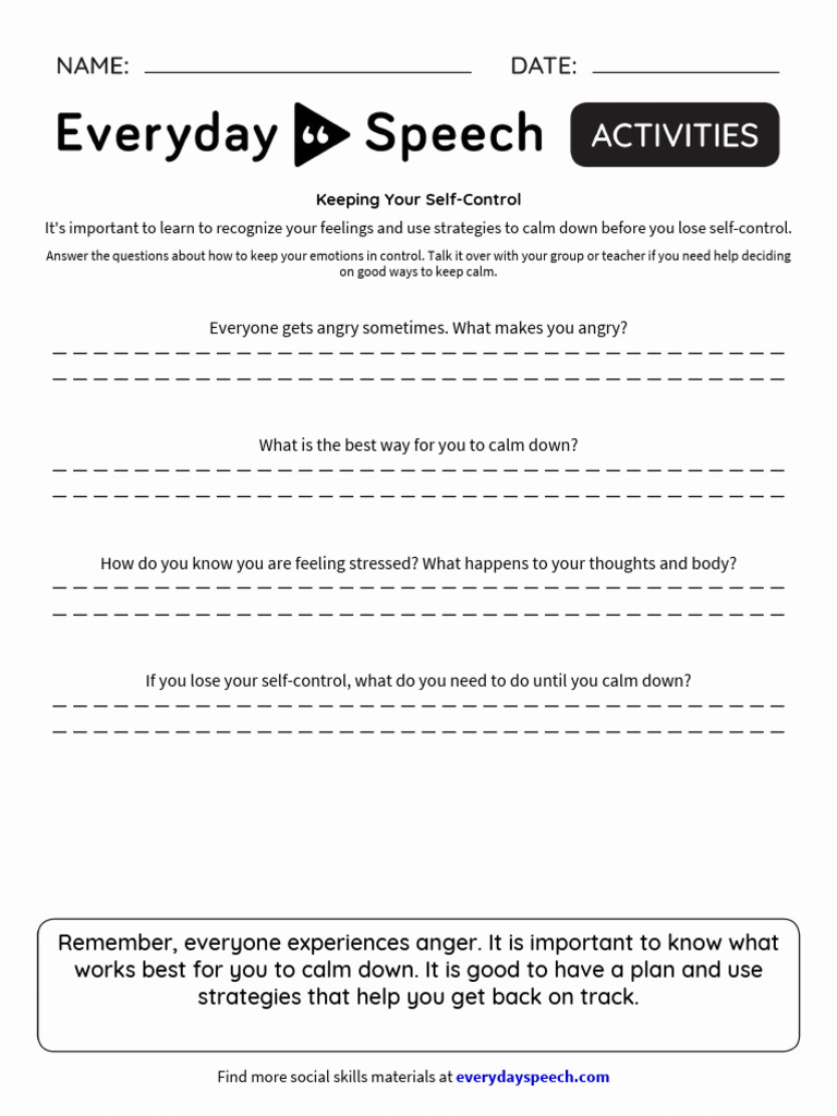 Strategies to Control Anger | PDF