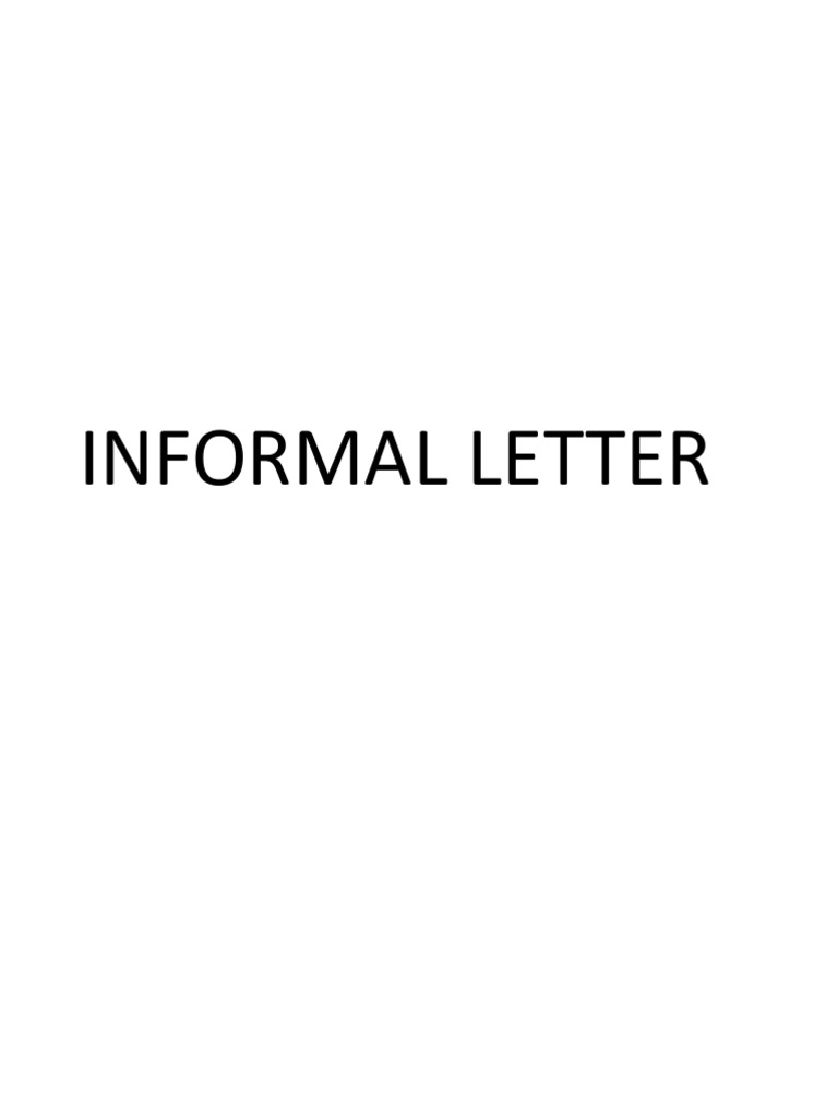 INFORMAL LETTER Class 6 | PDF