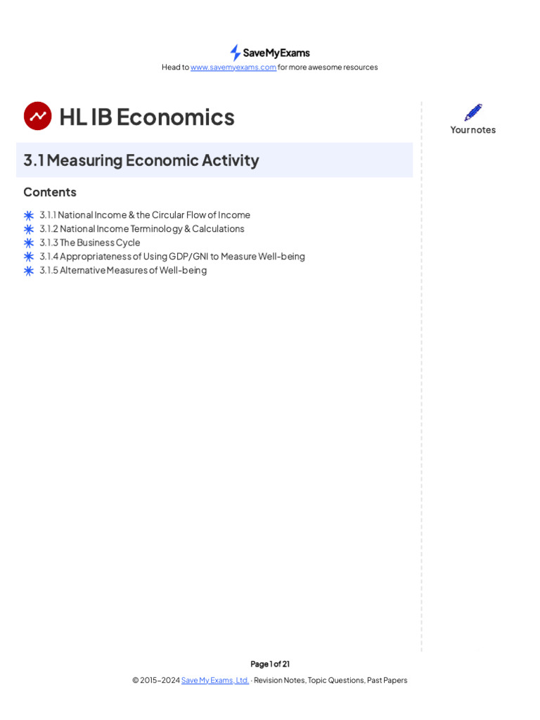 3.1 Measuring Economic Activity | PDF | Cost Of Living | Gross Domestic ...