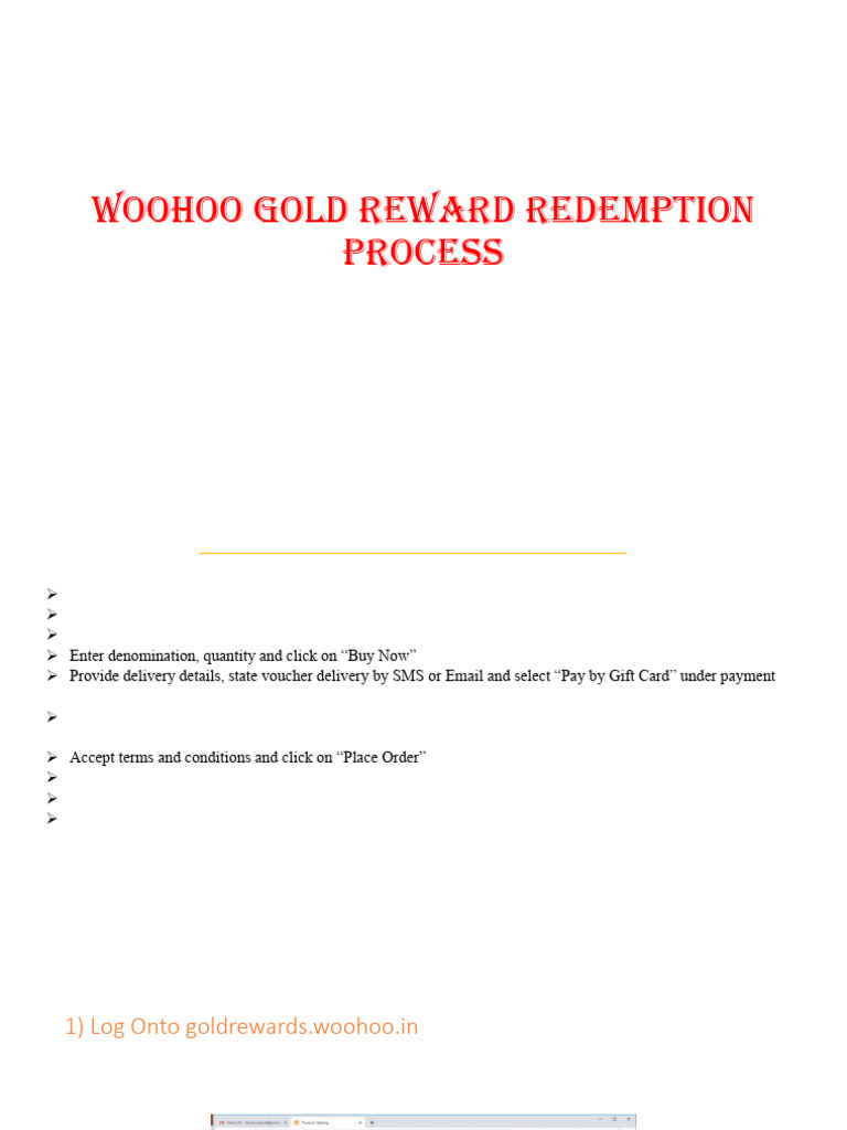Woohoo Gold Reward Card Redemption Guide | PDF