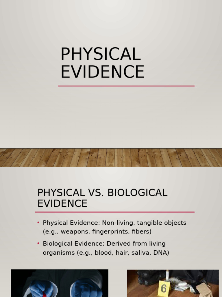 Unit 3 Notes Physical - Evidence - Overview | PDF