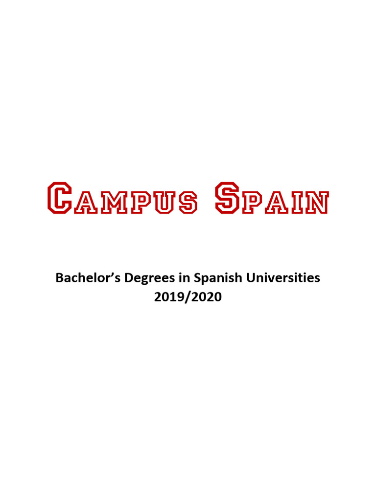 Bachelor's Degrees in Spanish Universities 2019 2020 | PDF | Engineering