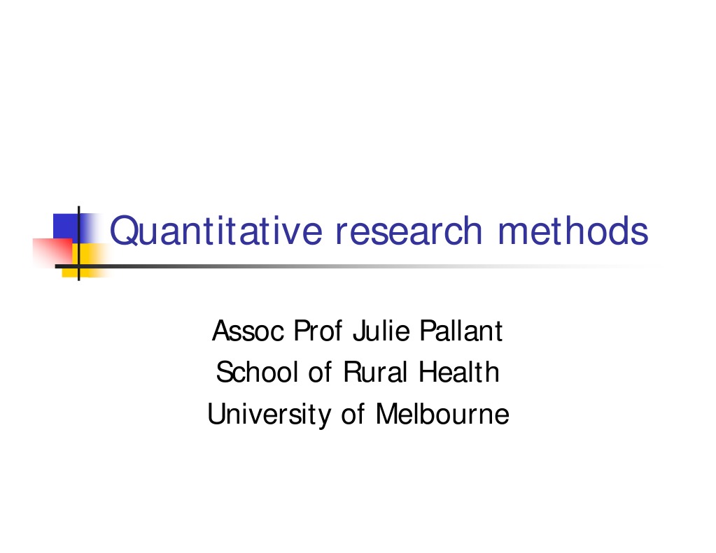 Quantitative Research Methods | PDF | Cohort Study | Survey Methodology