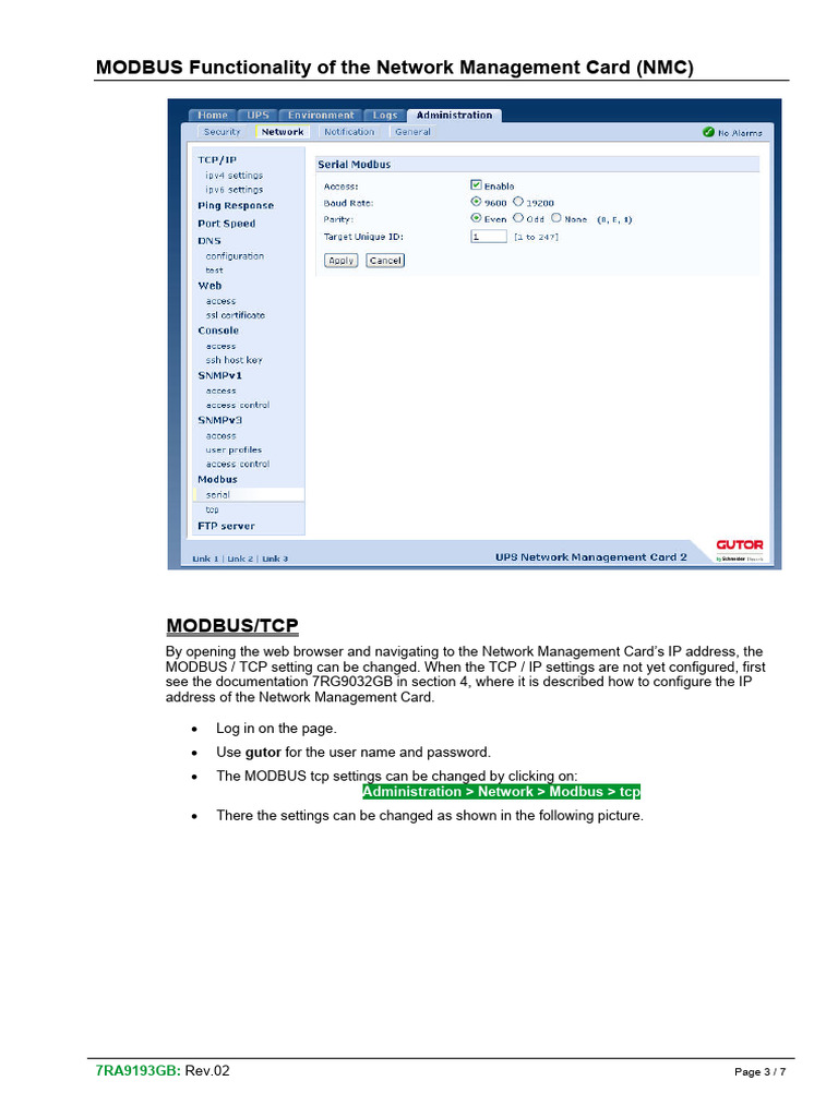 Ac Ups NMC Protocol Modbus 3 | PDF