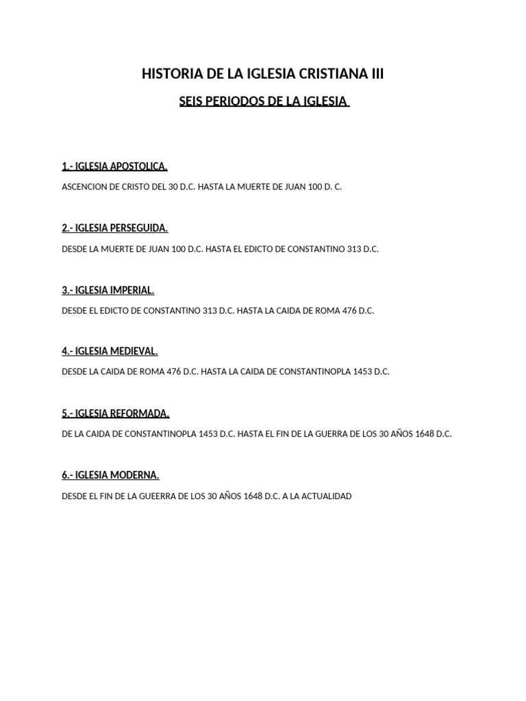 Historia de La Iglesia Cristiana Iii - 113604 | PDF | Pentecostalismo ...