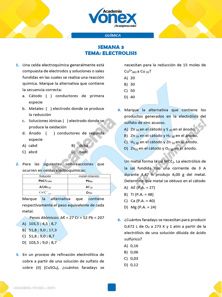 Quimica - S3 - Mod5 BOLETÍN | PDF | Redox | Electrodo
