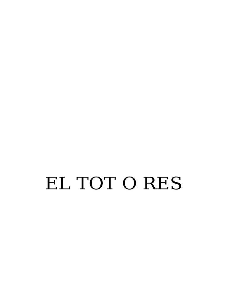 Tot o Res | PDF