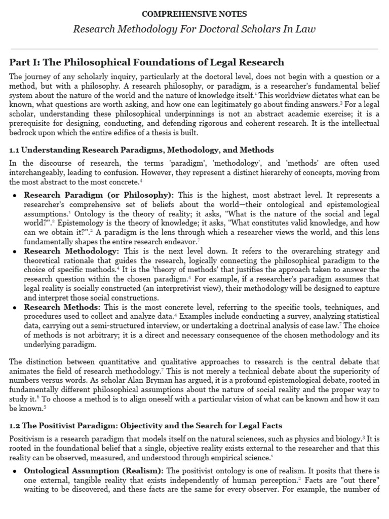 Legal Research Methodology for Scholars | PDF | Methodology | Hypothesis