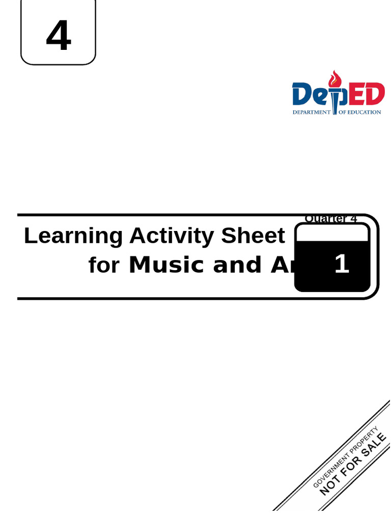 Quarter 4 Learning Activity Sheet MUSIC ARTS | PDF | Dances