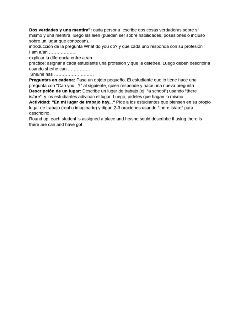 Ice Breaker Two Truths and A Lie | PDF