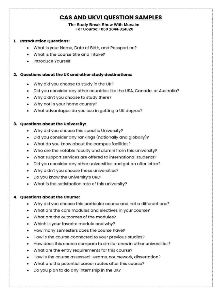UKVI Question Bank - Page-0001 | PDF
