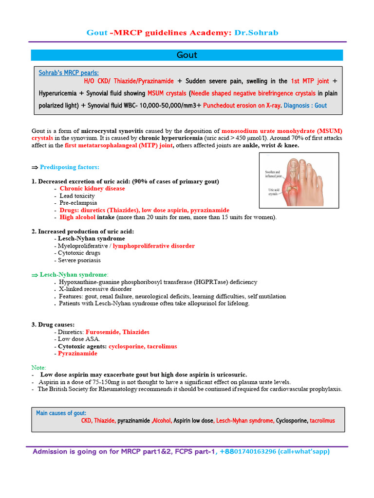 Gout A To Z | PDF | Gout | Medicine