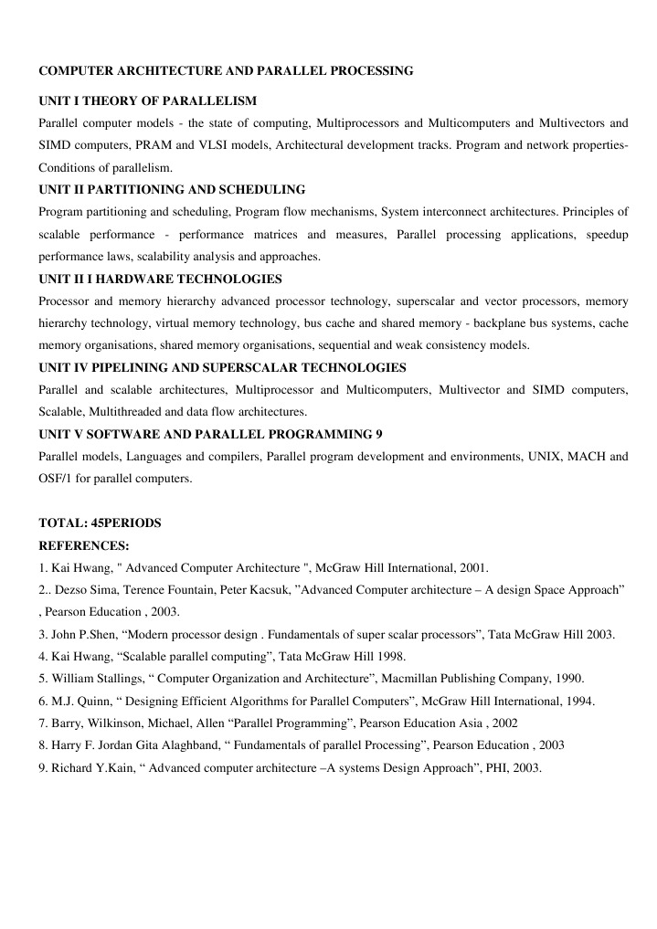 Computer Architecture and Parallel Processing | Download Free PDF | Parallel Computing | Data ...